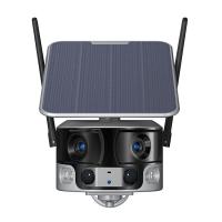 China 4K Dual Lens Wifi 6W Solar Network Camera 180° Super Wide Angle for sale