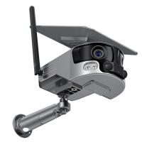 China 4K Dual Lens Wifi 6W Solar Network Camera 180° Super Wide Angle for sale