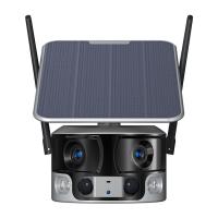 China 4K 4G LTE Cellular 4G Solar Camera Wireless With Solar Panel Dual Lens for sale