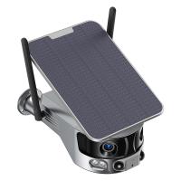 China 4K 4G LTE Cellular 4G Solar Camera Wireless With Solar Panel Dual Lens for sale