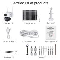 China 6MP CCTV 4G Solar Camera Dual Lens Flash Lights Outdoor PTZ for sale