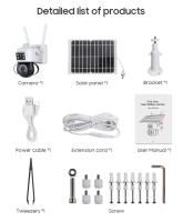 China 6MP Dual Lens Solar Panel Waterproof Surveillance Camera Flash Lights for sale