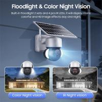 China 6MP 4G Solar Camera 12X Zoom Dual Lens PTZ Camera Auto Tracking Camera Outdoor for sale