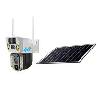 China 4G Solar Camera Panel Battery Security Camera Dual Light Source Waterproof Outdoor PTZ CCTV Camer for sale