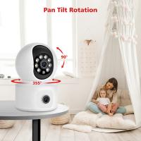 China 4MP Dual Lens Wifi Security Camera Indoor Wireless IP Camera Security PTZ WIFI Smart Camera for sale