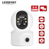 China 4MP Dual Lens Wifi Security Camera Indoor Wireless IP Camera Security PTZ WIFI Smart Camera for sale