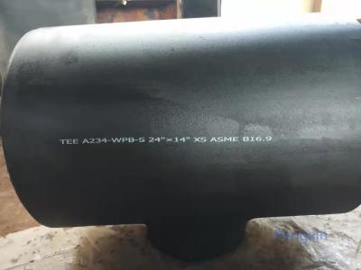 China WPB DN600 DN350 Carbon Steel Reducing Tee Pipe Fitting for Fluid Direction Change for sale