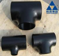 China A860 WPHY52 10x6 SCH40 Unequal Pipe Tee Black Coating BW ASME B16.9 for sale