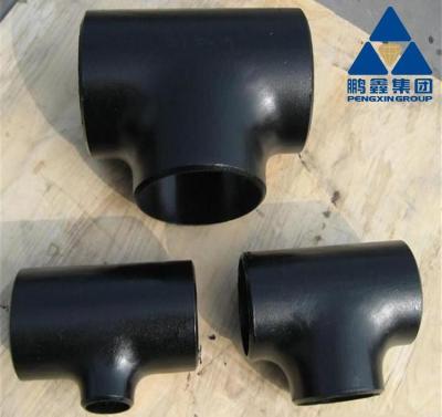 China A860 WPHY52 10x6 SCH40 Unequal Pipe Tee Black Coating BW ASME B16.9 for sale