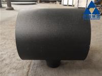 China A860 WPHY52 10x6 SCH40 Unequal Pipe Tee Black Coating BW ASME B16.9 for sale