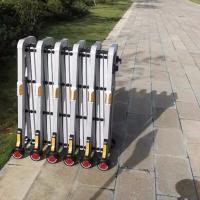China Portable Manual Aluminum Road Block Foldable Retractable Road Traffic Barrier Expandable Fence Barrier for Apartment Hotel for sale