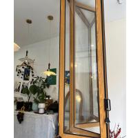 China Modern Aluminum Alloy Bifold Double Tempered Glass Folding Window Door-Thermal Insulation Soundproof Custom Color for Kitchen for sale
