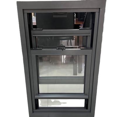 China Customized Double Hung Aluminum Alloy Vertical Sliding Soundproofing Window 5mm+20Argon+5mm Double Glass Dust-Proof Easy Clean for sale