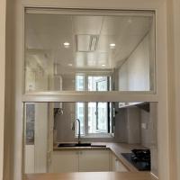 China Customized Thermal Break Aluminum Vertical Lift Sliding Double Tempered Glass Single Hung Kitchen Bathroom Exterior Window for sale