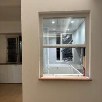China Customized Thermal Break Aluminum Vertical Lift Sliding Double Tempered Glass Single Hung Kitchen Bathroom Exterior Window for sale