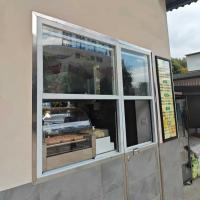 China Customized Thermal Break Aluminum Vertical Lift Sliding Double Tempered Glass Single Hung Kitchen Bathroom Exterior Window for sale