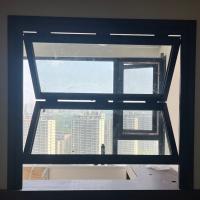 China Modern Aluminum Alloy Bi-Folding Soundproof Foldable Windows for Hotel Exterior & Balcony Vertical Folding Thermal Insulation for sale