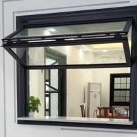 China Modern Aluminum Alloy Bi-Folding Soundproof Foldable Windows for Hotel Exterior & Balcony Vertical Folding Thermal Insulation for sale