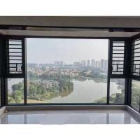 China Modern Soundproof Aluminum Casement Window Low-E Double Glass Heat Insulation Windproof Custom Window for Bathroom Bedroom for sale
