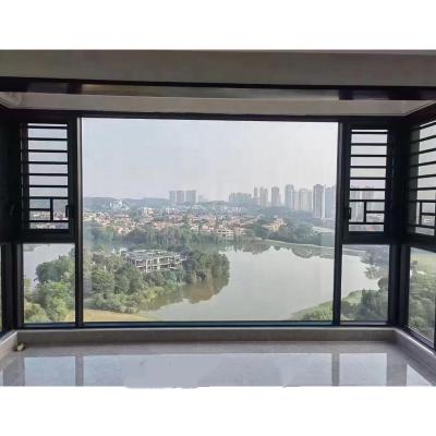 China Modern Soundproof Aluminum Casement Window Low-E Double Glass Heat Insulation Windproof Custom Window for Bathroom Bedroom for sale
