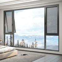 China Modern Soundproof Aluminum Casement Window Low-E Double Glass Heat Insulation Windproof Custom Window for Bathroom Bedroom for sale