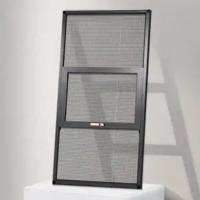 China Modern Aluminum Frame Three-section Stainless Steel Mosquito-Proof Washable Window Screens for Kitchen Bedroom Bathroom for sale