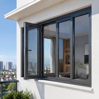 China Custom Modern Low-E Soundproof Sliding Horizontal Casement Picture Windows for Bathroom Bedroom Residential Villa Aluminum Alloy for sale