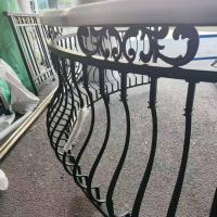 China Wrought Aluminum Modern Customized Black Outdoor Balcony Balustrade Terrace Railing for sale