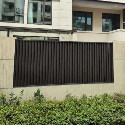 China Powder Coated Black Modern Outdoor Villa Courtyard Garden Privacy Aluminum Alloy Fence Eco-Friendly Easy-Installed Vertical for sale