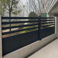 China Privacy Anti-corrosion Modern Aluminum Alloy Black Horizontal Fencing Custom Easily Assembled Outdoor Fence Panels for Villa for sale