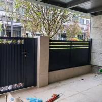 China Privacy Anti-corrosion Modern Aluminum Alloy Black Horizontal Fencing Custom Easily Assembled Outdoor Fence Panels for Villa for sale
