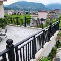China Factory Outlet Modern Aluminum Fence Villa Garden Customized Stairs Terrace Railing Black Powder Coated Balustrades Outdoor for sale