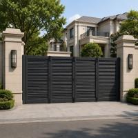 China Fully Privacy Aluminum Electric Bifold Gates for sale