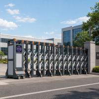 China Factory-Made High-Quality Aluminum Sliding Gate, Automatic Telescopic Main Folding Gate, Retractable Gate for Outdoor Use for sale