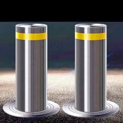 China Automatic Retractable Hydraulic Bollards Low Price 304SS Stainless Steel Car Parking Bollard Modern Traffic Barrier Rising Road for sale