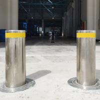 China Stainless Steel Electric Retractable Automatic Bollard Outdoor Automatic Lifting Column Remote Control Safety Parking Security for sale