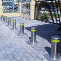 China Stainless Steel Electric Retractable Automatic Bollard Outdoor Automatic Lifting Column Remote Control Safety Parking Security for sale