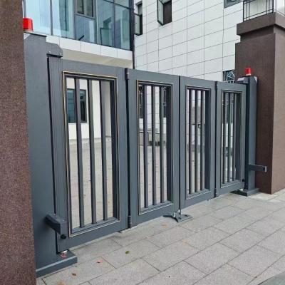 China Automatic Bifold Aluminum Gate Security Foldable Gates for Villas Main Residential Entrance Folding Door for Apartments Hotels for sale