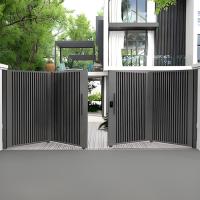 China Customized Outdoor Electric Foldable Gate Aluminum Bifold Gate for Apartment Hotel Residential Entrance Folding Door for Gardens for sale