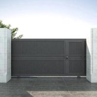 China Aluminum Alloy Outdoor Electric Sliding Gate Customized Automatic Eco-Friendly Durable Remote Control Entry Hotel Park House for sale