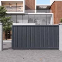 China Aluminum Alloy Outdoor Electric Sliding Gate Customized Automatic Eco-Friendly Durable Remote Control Entry Hotel Park House for sale