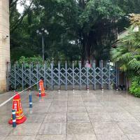 China Aluminum Alloy Electric Retractable Gate Collapsible Trackless Outdoor Automatic Industrial Entry Door Courtyard Hotel for sale
