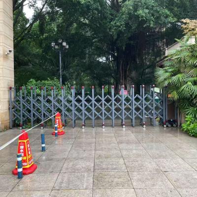 China Aluminum Alloy Electric Retractable Gate Collapsible Trackless Outdoor Automatic Industrial Entry Door Courtyard Hotel for sale