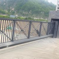 China Electric Remote Control Industrial Aluminum Automatic Sliding Gates Durable Eco-Friendly Outdoor Warehouse Entry Courtyard Park for sale
