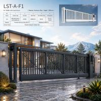 China Electric Trackless Industrial Aluminum Sliding Gates Automatic Foldable Cantilever Remote Control Outdoor Hotel Gym for sale