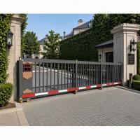 China Electric Safe Retractable Gates Aluminum Alloy Commercial Automatic Sliding Door House Gate Expandable Sliding Segmented Gates for sale