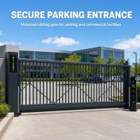 China Electric Safe Retractable Gates Aluminum Alloy Commercial Automatic Sliding Door House Gate Expandable Sliding Segmented Gates for sale