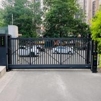 China Heavy Duty Electric Aluminum Sliding Gates Auto Cantilever for Apartment Gym Remote Control Trackless Gate for sale