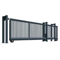 China Industrial Aluminum Alloy Automatic Sliding Gate with Smart Electric Motor for Retractable Driveway Main Gate for sale