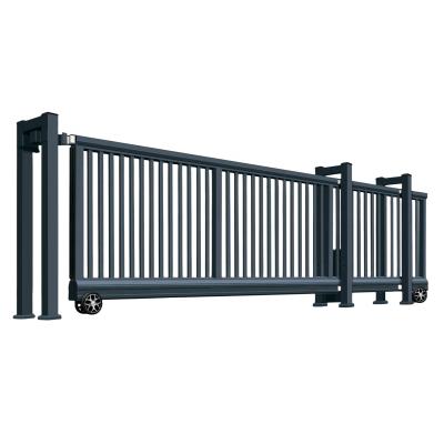 China Industrial Aluminum Alloy Automatic Sliding Gate with Smart Electric Motor for Retractable Driveway Main Gate for sale